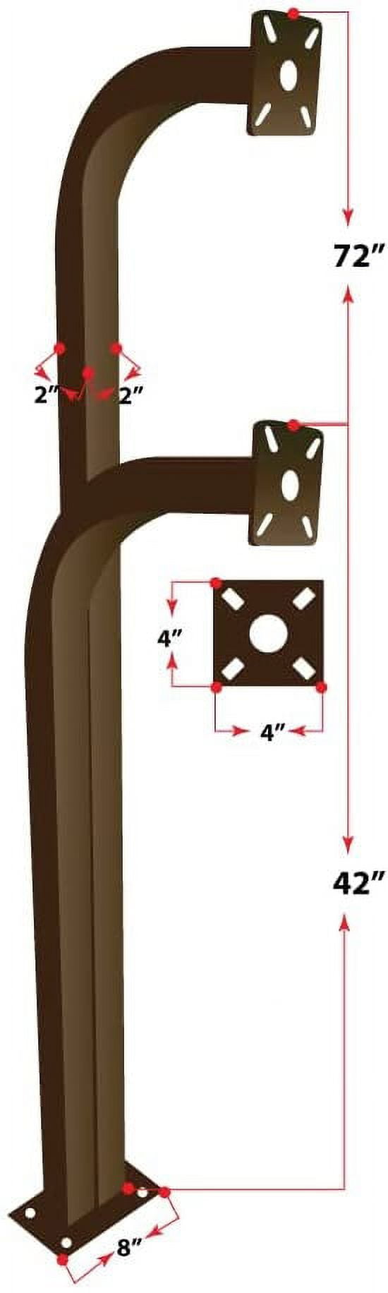 Aluminum Double GooseNeck Pedestal Access Control Gate Keypad mounting ...