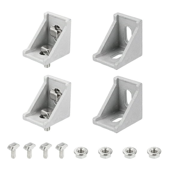 Aluminum Extrusion Profile Connector Sets, 3030B Series Corner Brackets ...