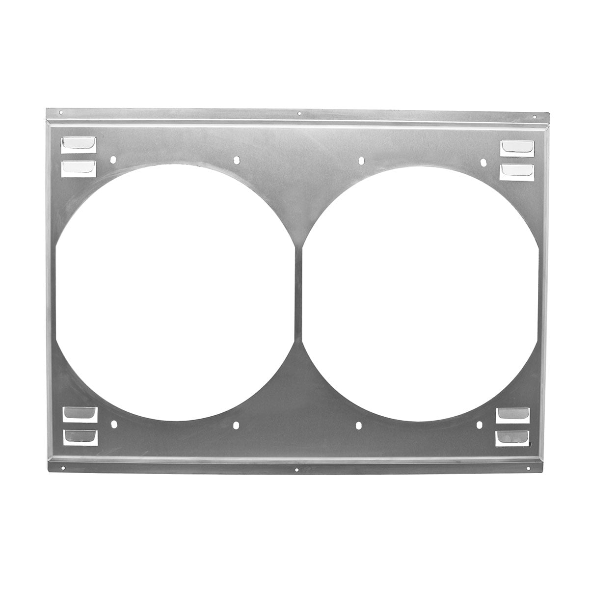 Aluminum Fan Shroud 25.5" x 18.5" 2x 12" Fan Holes Fits 31" x 19 ...