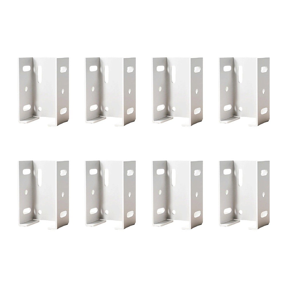 Aluminum Fence Brackets Vinyl Fence Panel to Post Connectors for 2.75 ...