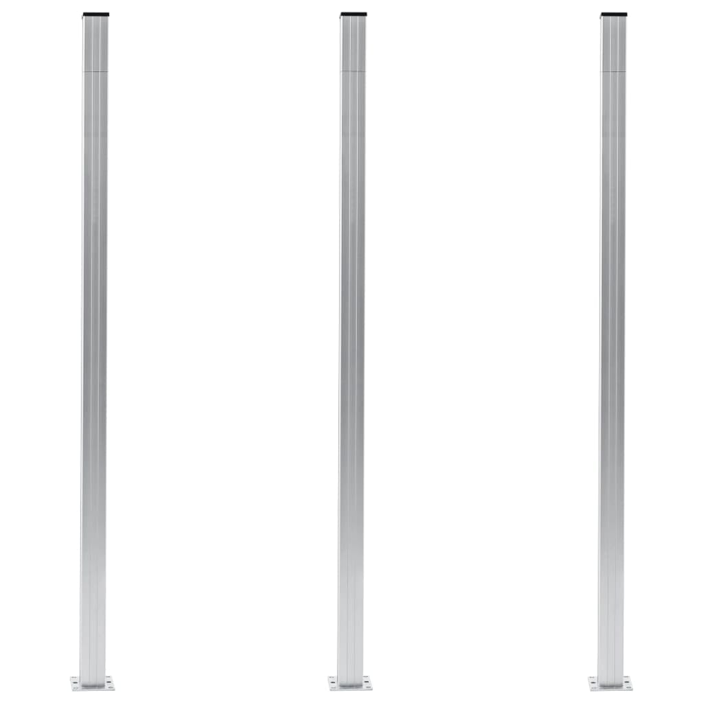 Aluminum Fence Posts - 3 Pack, 72.8in Tall, Durable & Rust-Resistant ...