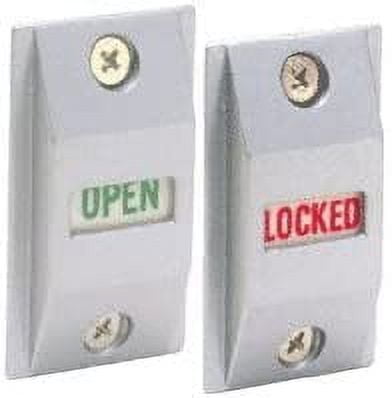 Aluminum Finish Lock Indicator Set Slide Down = "LOCKED" - Walmart.com