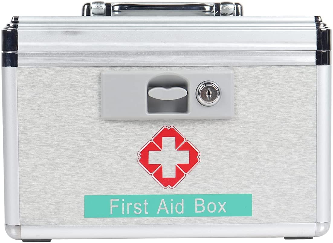 Aluminum First Aid Box,14 Inches Removeble Compartment Medication ...