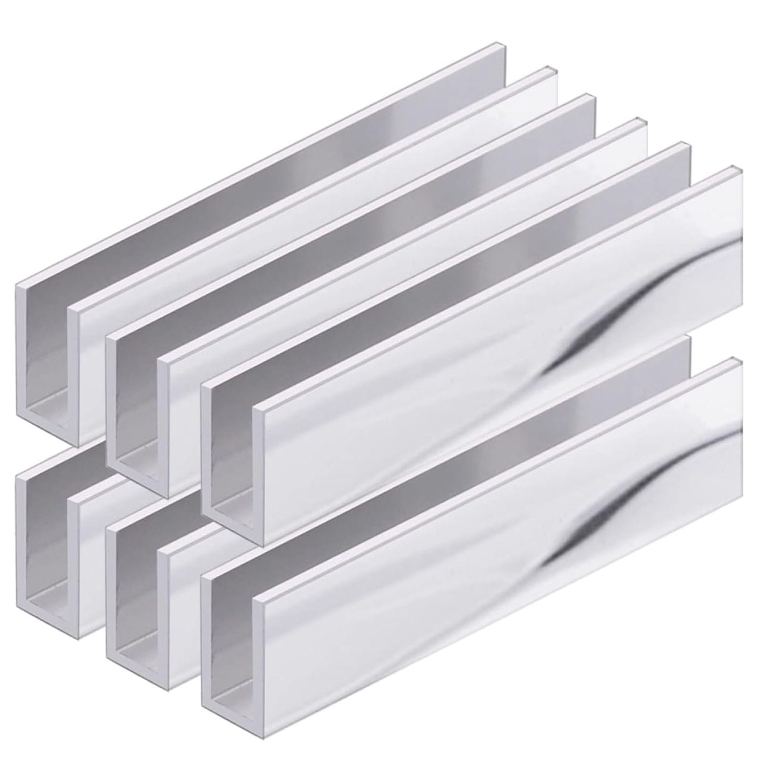 Aluminum Fixed Panel Shower Door U Channel for 3/8 Thick Glass 95 in ...
