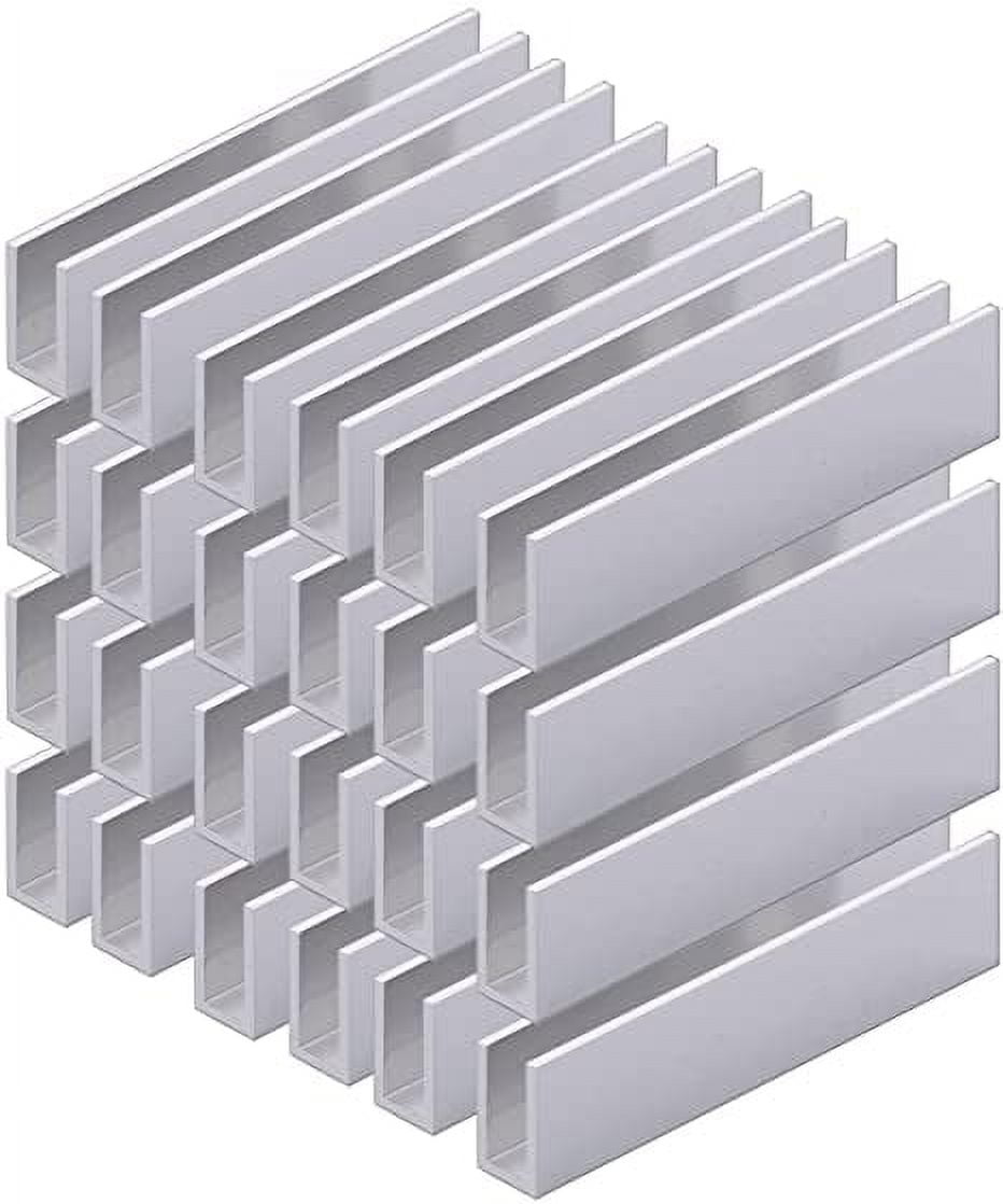 Aluminum Fixed Panel Shower Door U Channel for 3/8" Thick Glass 95 ...