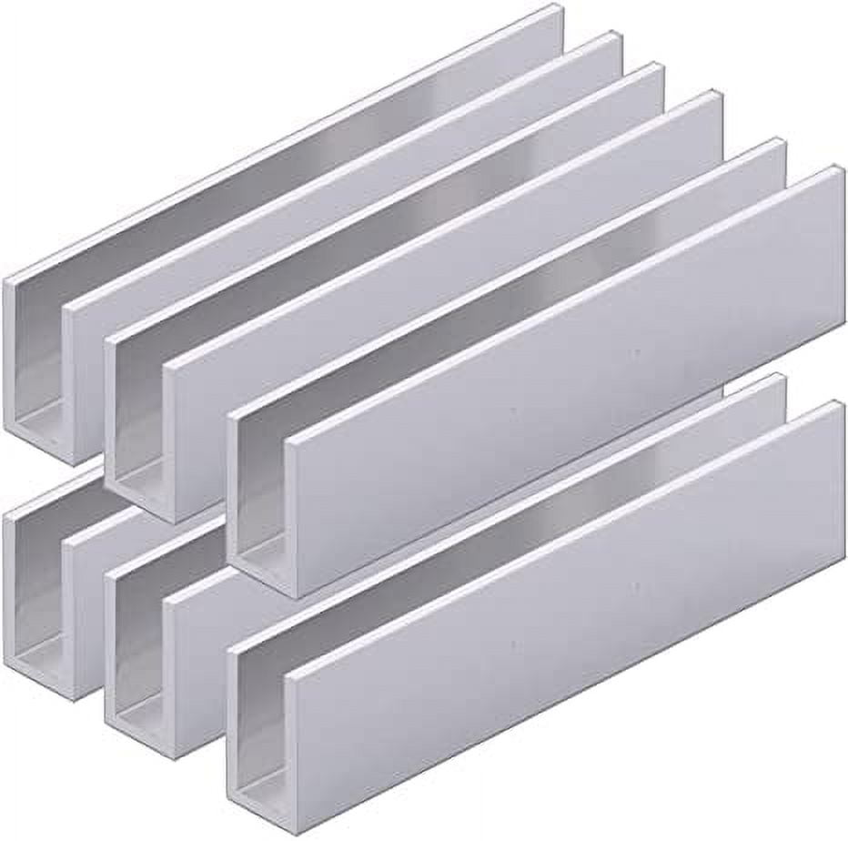 Aluminum Fixed Panel Shower Door U Channel for 3/8" Thick Glass 95 ...