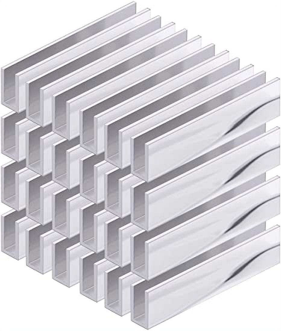 Aluminum Fixed Panel Shower Door U Channel for 3/8" Thick Glass 95 ...