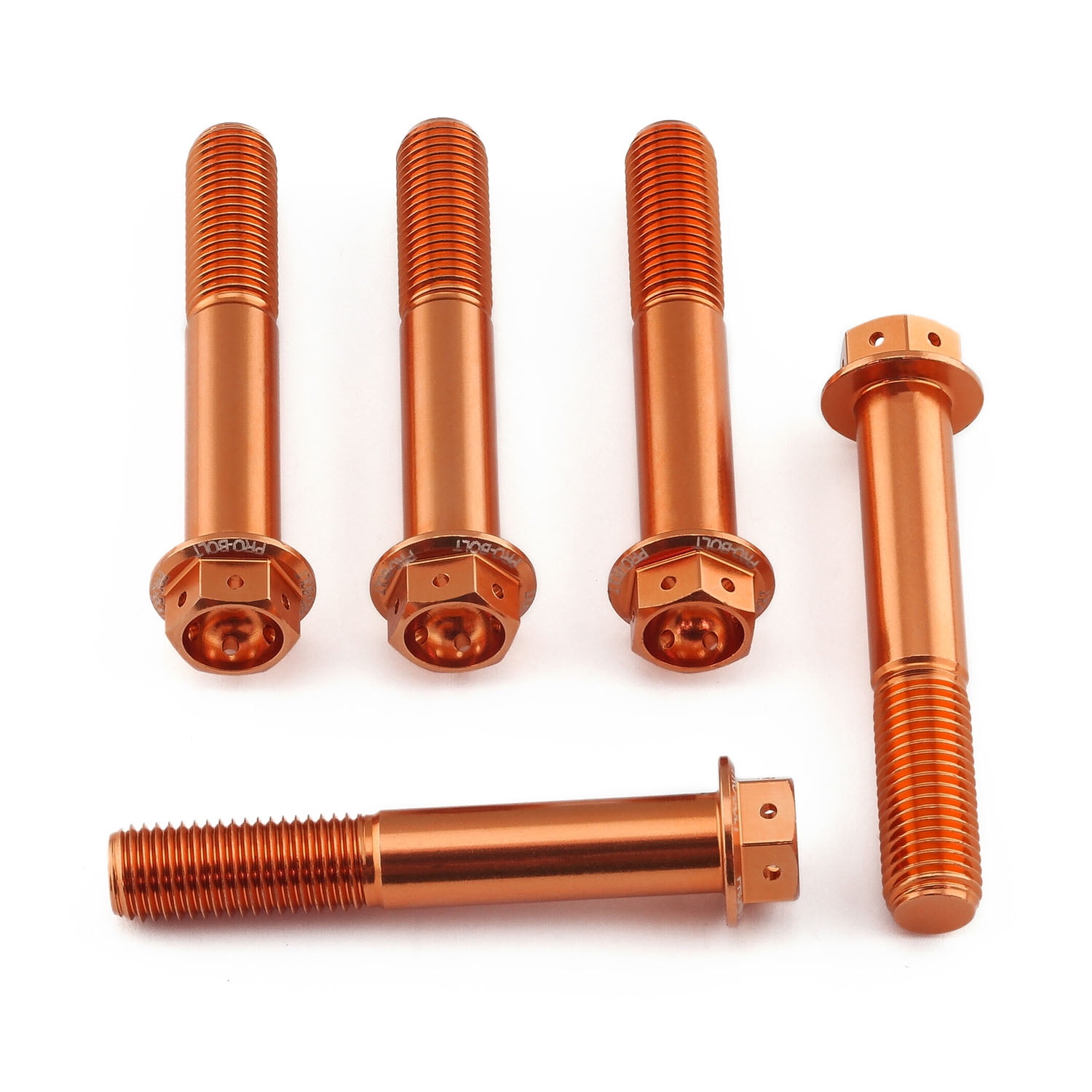 Aluminum Flanged Hex Head Bolt M10x(1.25mm)x60mm Race Spec Etched Pack x5 - Walmart.com