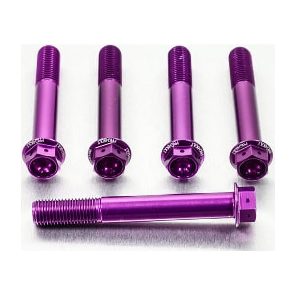 Aluminum Flanged Hex Head Bolt M10x(1.25mm)x75mm Race Spec Etched Pack x5 - Walmart.com