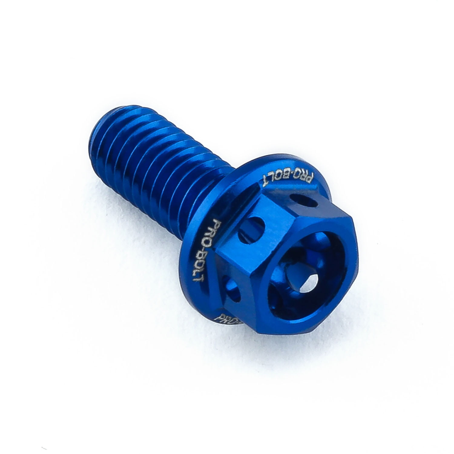 Aluminum Flanged Hex Head Bolt M5x080mmx12mm Race Spec Etched