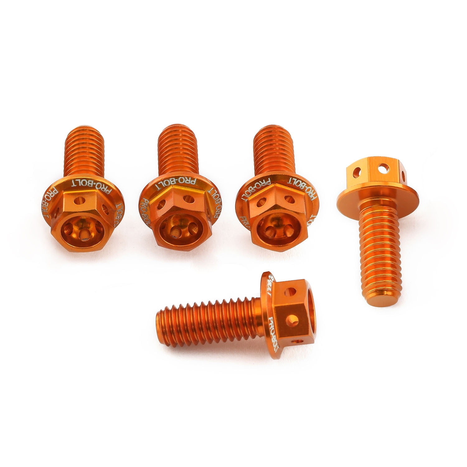 Aluminum Flanged Hex Head Bolt M6x(1.00mm)x15mm Race Spec Etched Pack ...
