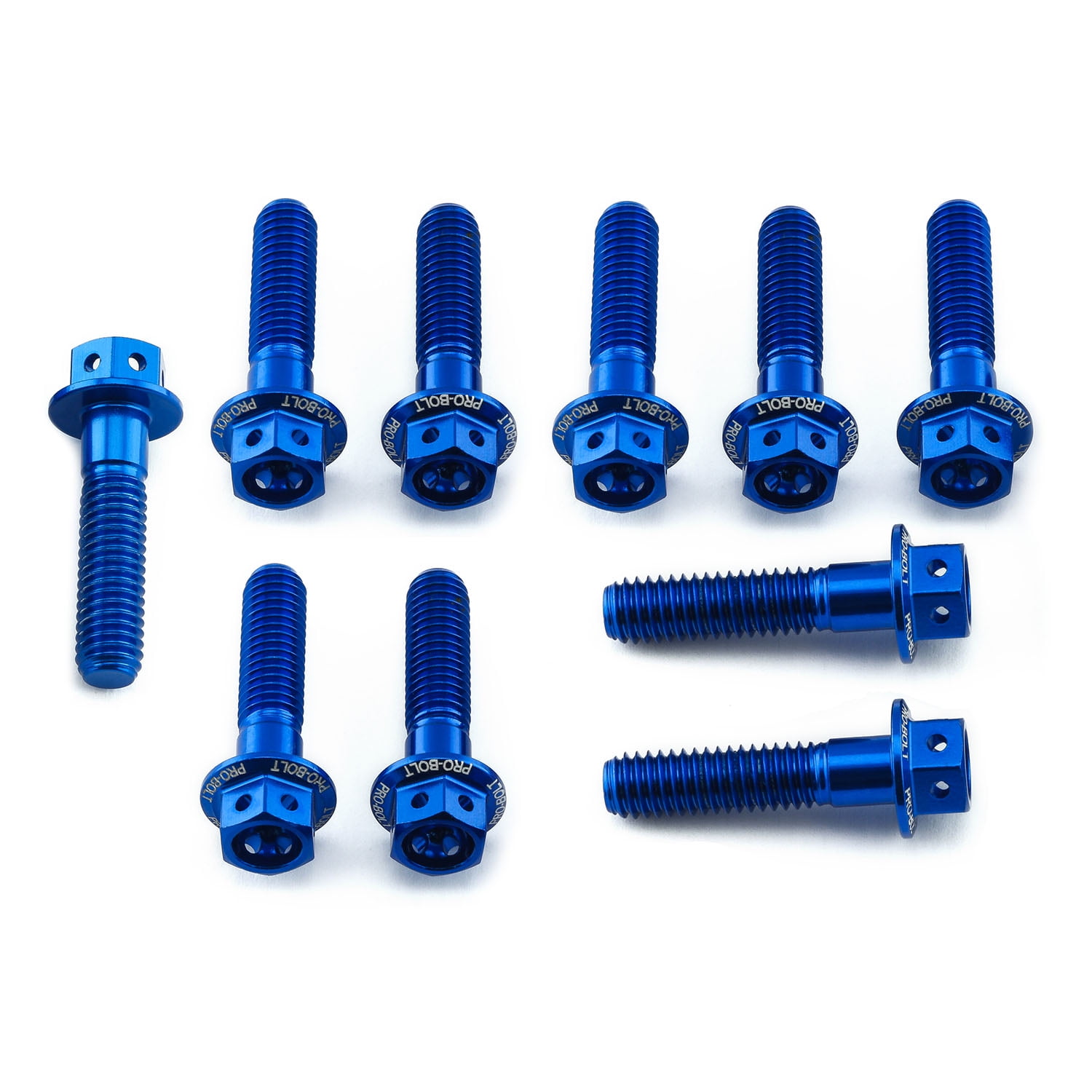 Aluminum Flanged Hex Head Bolt M6x(1.00mm)x25mm Race Spec Etched Pack x10 - Walmart.com