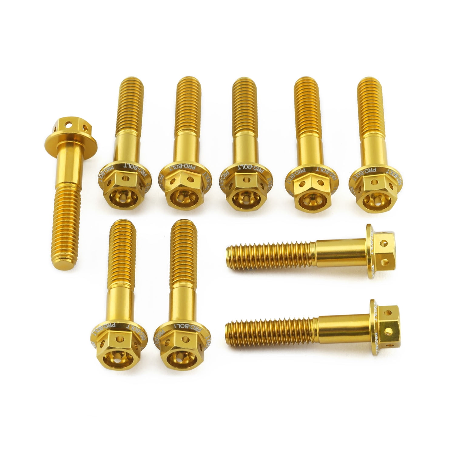 Aluminum Flanged Hex Head Bolt M6x(1.00mm)x30mm Race Spec Etched Pack ...
