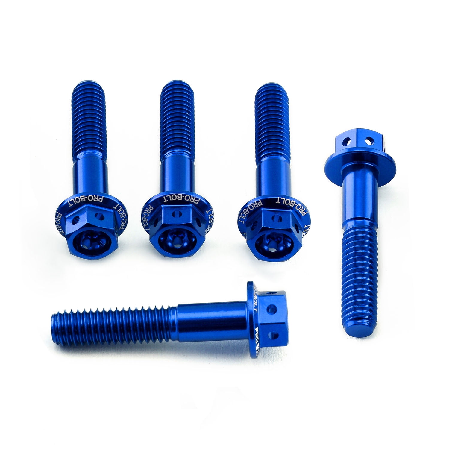 Aluminum Flanged Hex Head Bolt M6x(1.00mm)x30mm Race Spec Etched Pack x5 - Walmart.com