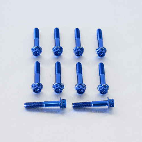Aluminum Flanged Hex Head Bolt M6x(1.00mm)x35mm Race Spec Etched Pack x10 - Walmart.com