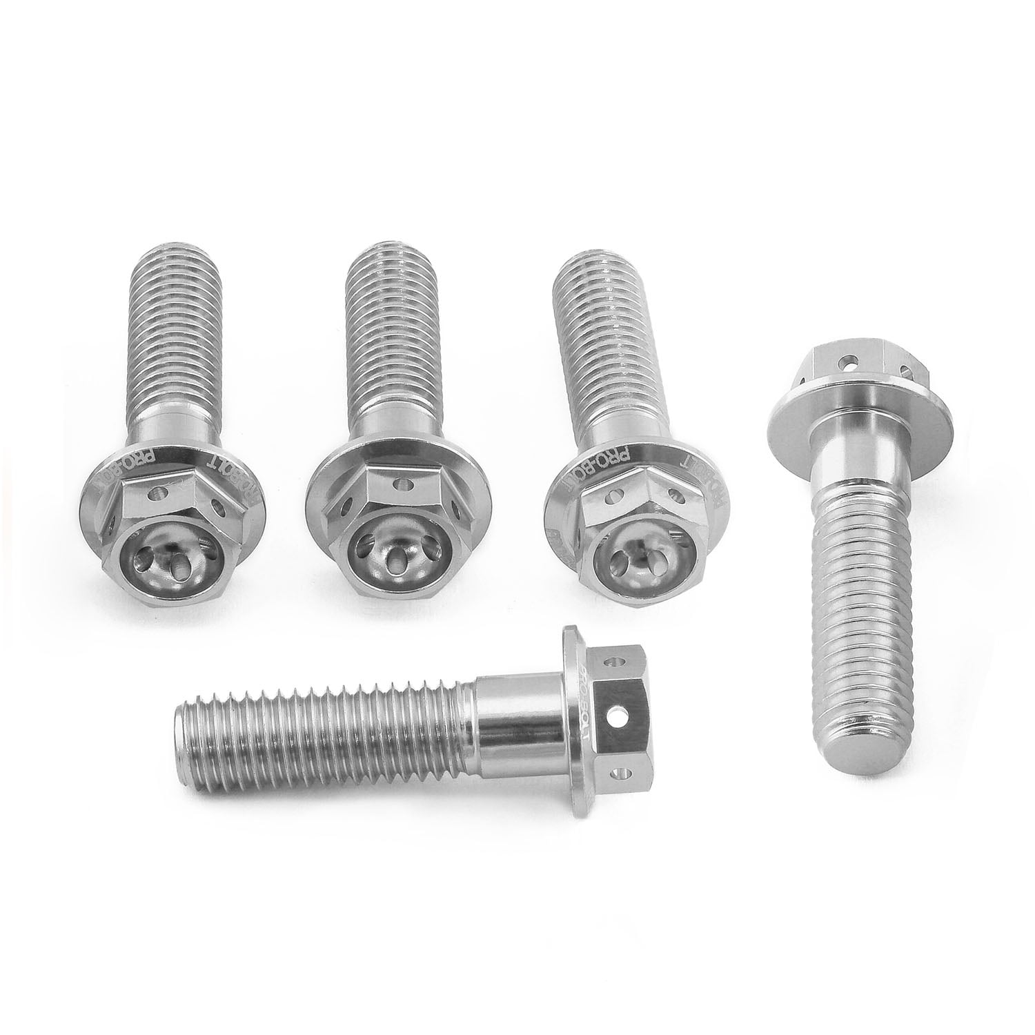 Aluminum Flanged Hex Head Bolt M8x(1.25mm)x30mm Race Spec Etched Pack ...
