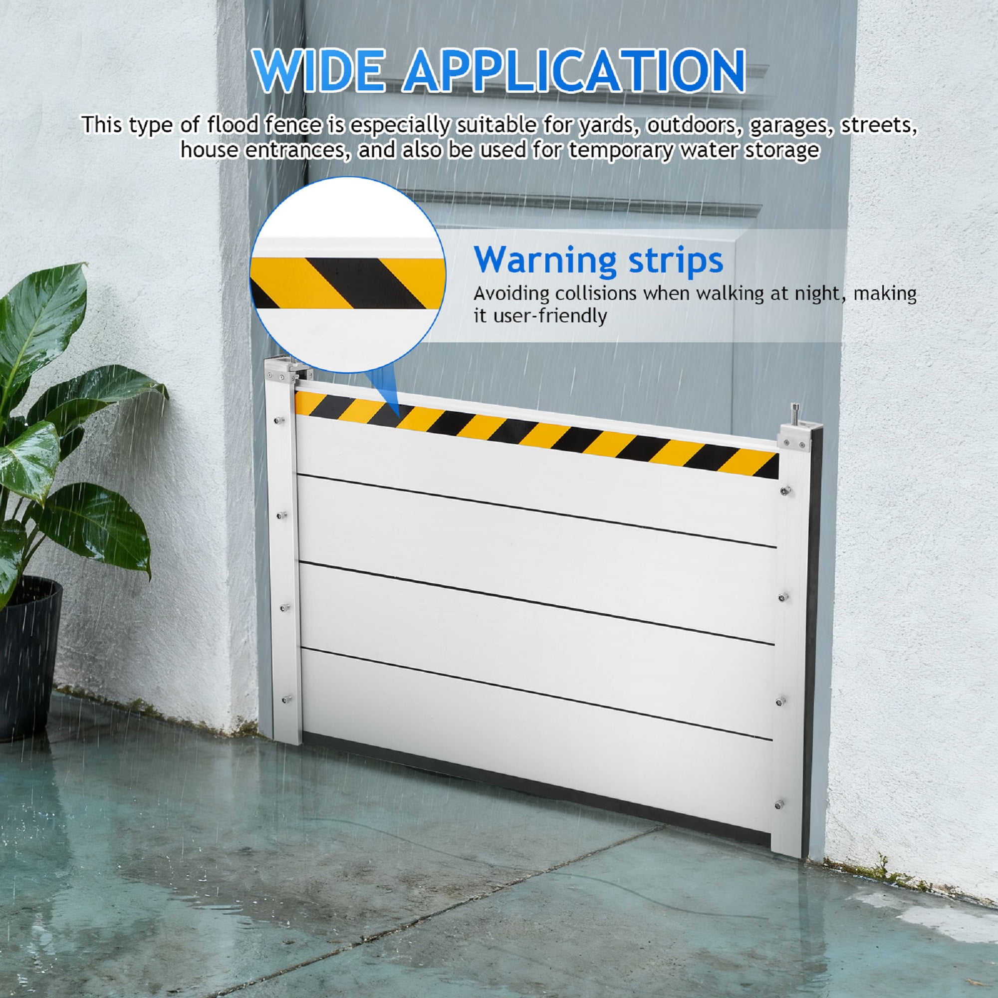 Aluminum Flood Barrier for Home, Reusable Heavy-Duty Outdoor Flood ...
