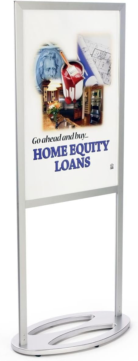 Aluminum Floor-Standing Poster Display Frame for 24 by 36 inch Graphics ...