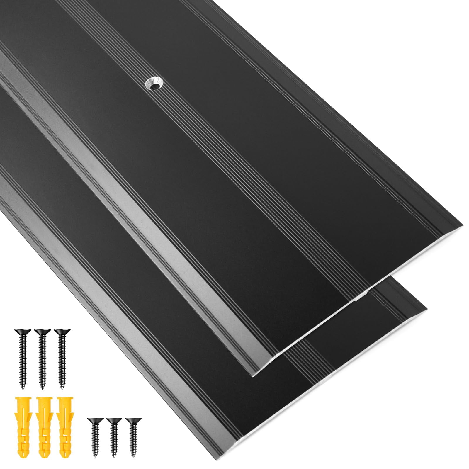 Aluminum Floor Transition Strip 2, 36 x 4 x 0.1 in Doorway Threshold ...