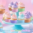 Aluminum Foil Baking Cups with Lids Macaron Color Plain 5 Oz Round ...