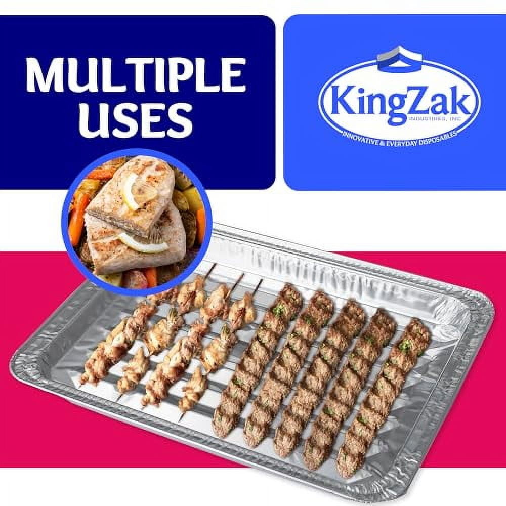 Aluminum Foil Broiler Pans, Grill Liners, (200 Pack) Sheet Pans for ...