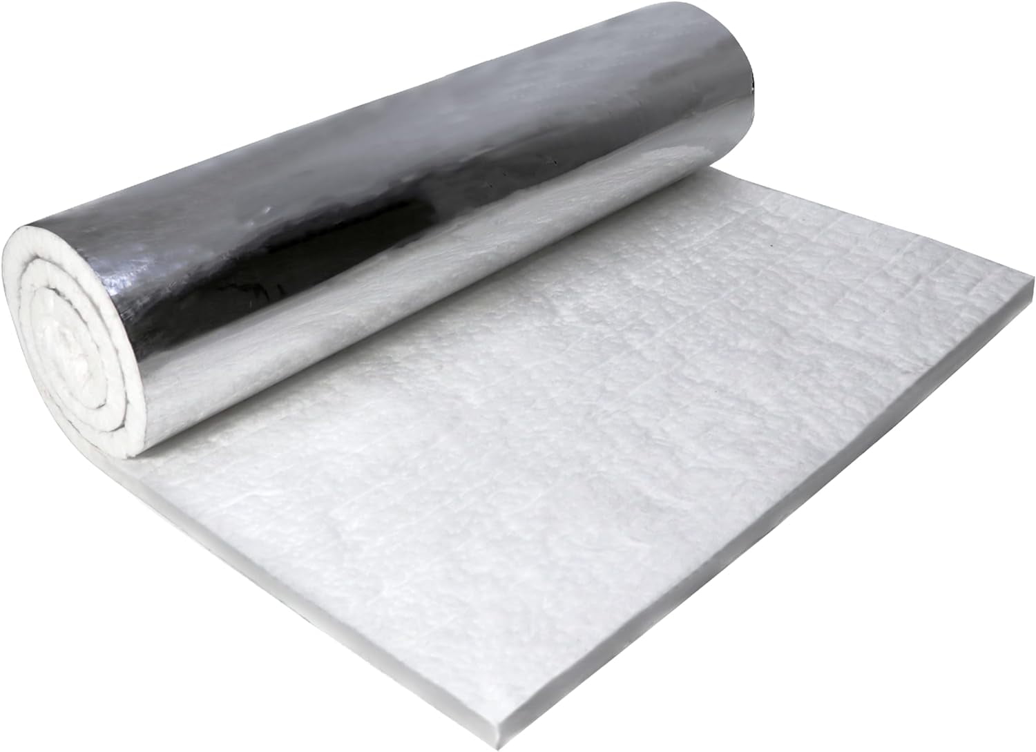 Aluminum Foil Faced Ceramic Fiber Blanket- 1/2" x 24" x 60" - 2400F - 8 ...