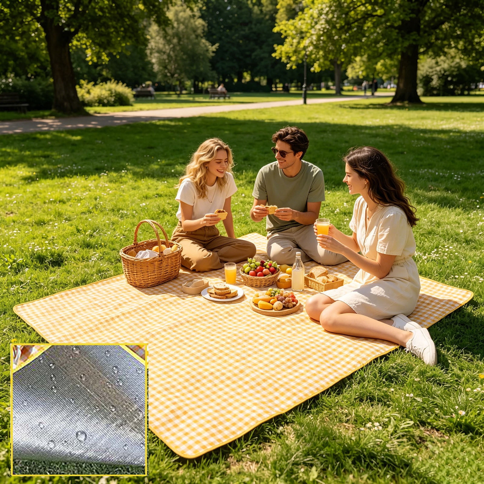 Aluminum Foil Floor Mat Outdoor Picnic Mat Camping Tent Sleeping Pad ...