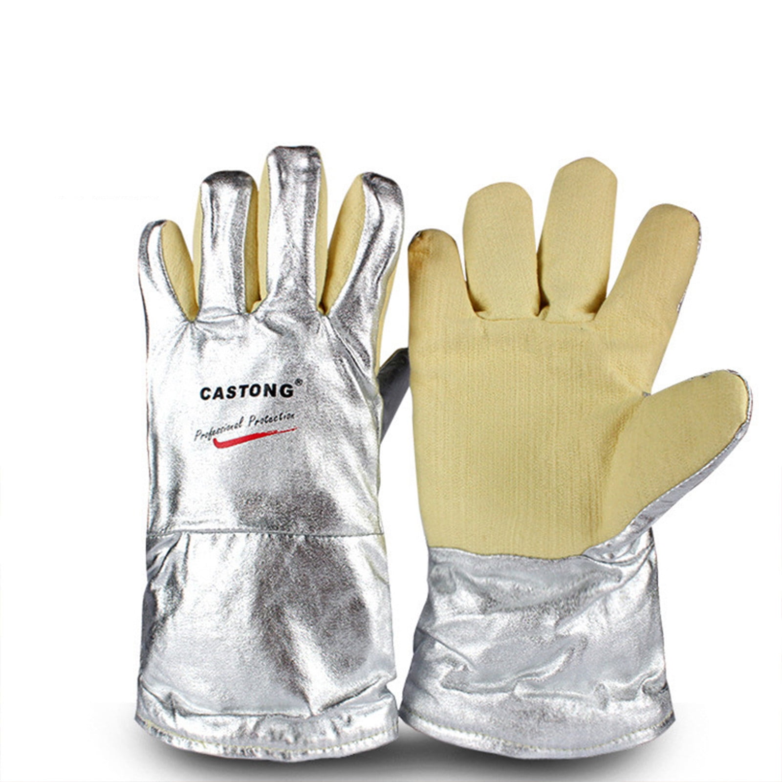Aluminum Foil Heat Resistant Gloves, High Temperature Welding Melting ...