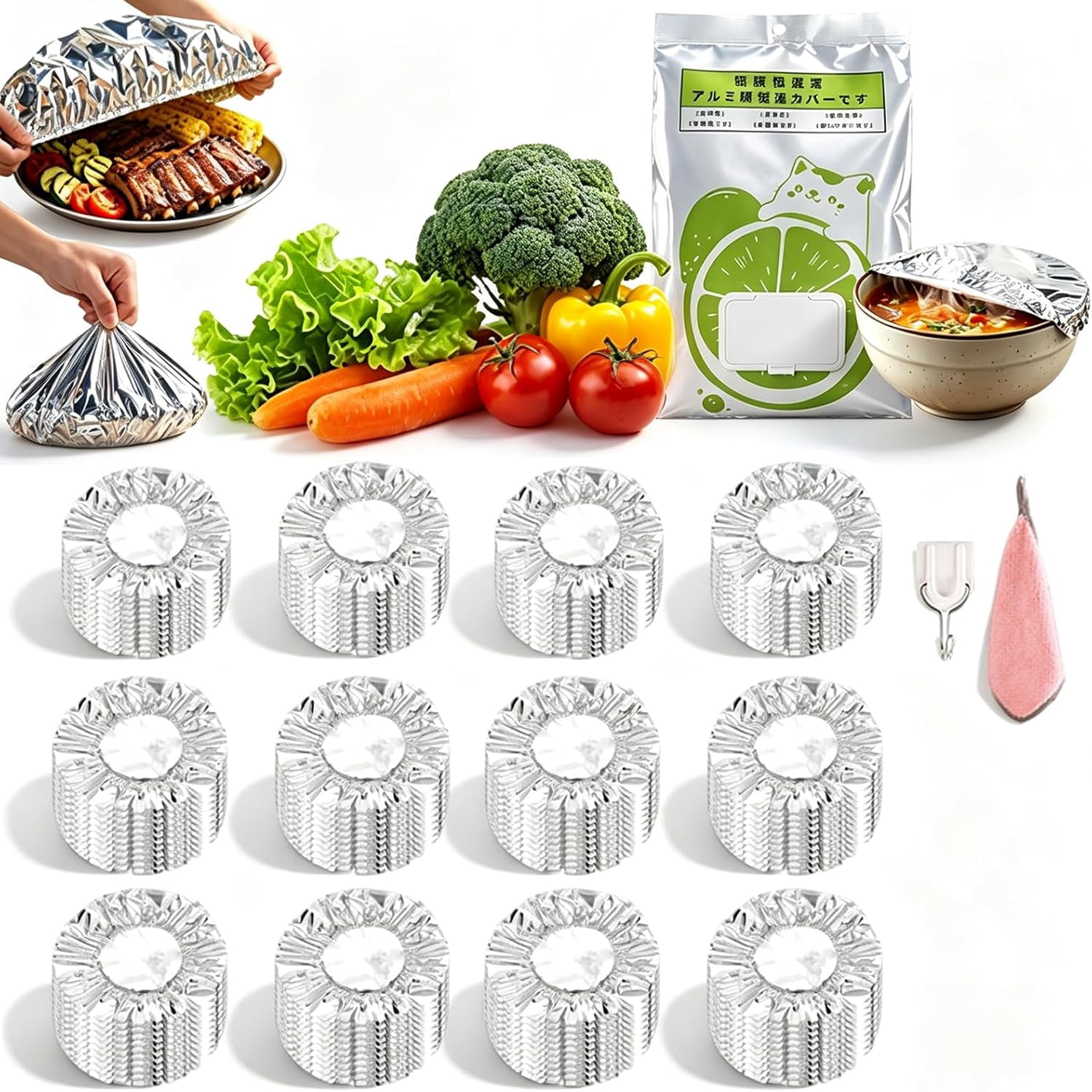 Aluminum Foil Heat Retaining Covers, 110℃ Heat Resistant Elastic, Fresh ...