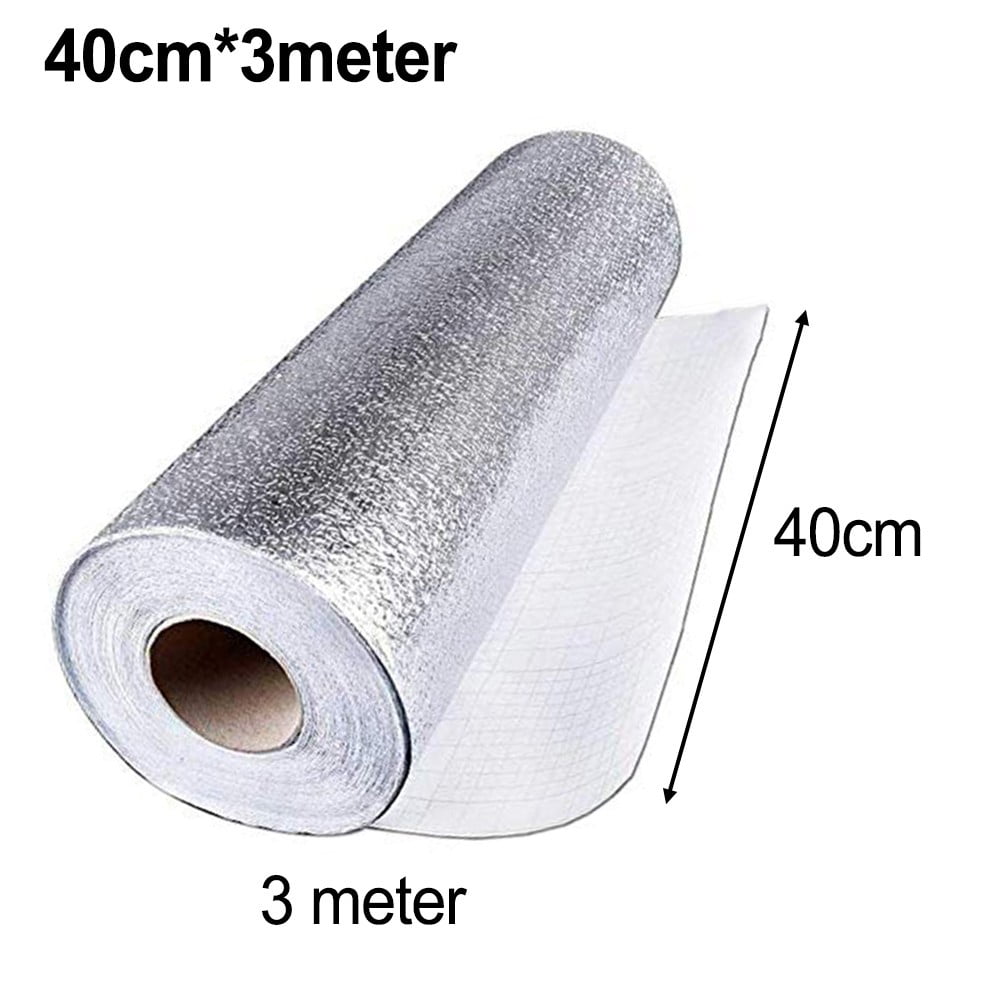 Aluminum Foil Kitchen Backsplash Sticker Heat Resistant Wall Protection ...