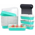 Aluminum Foil Mini Loaf Pans With Lids 50 Pack, 6.8oz Rectangle Baking ...
