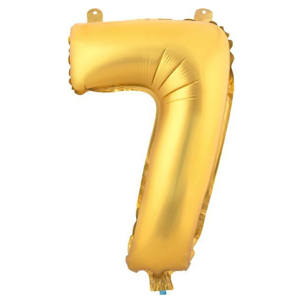 Aluminum Foil Number Balloon "7", Gold, 34-Inch - Walmart.com