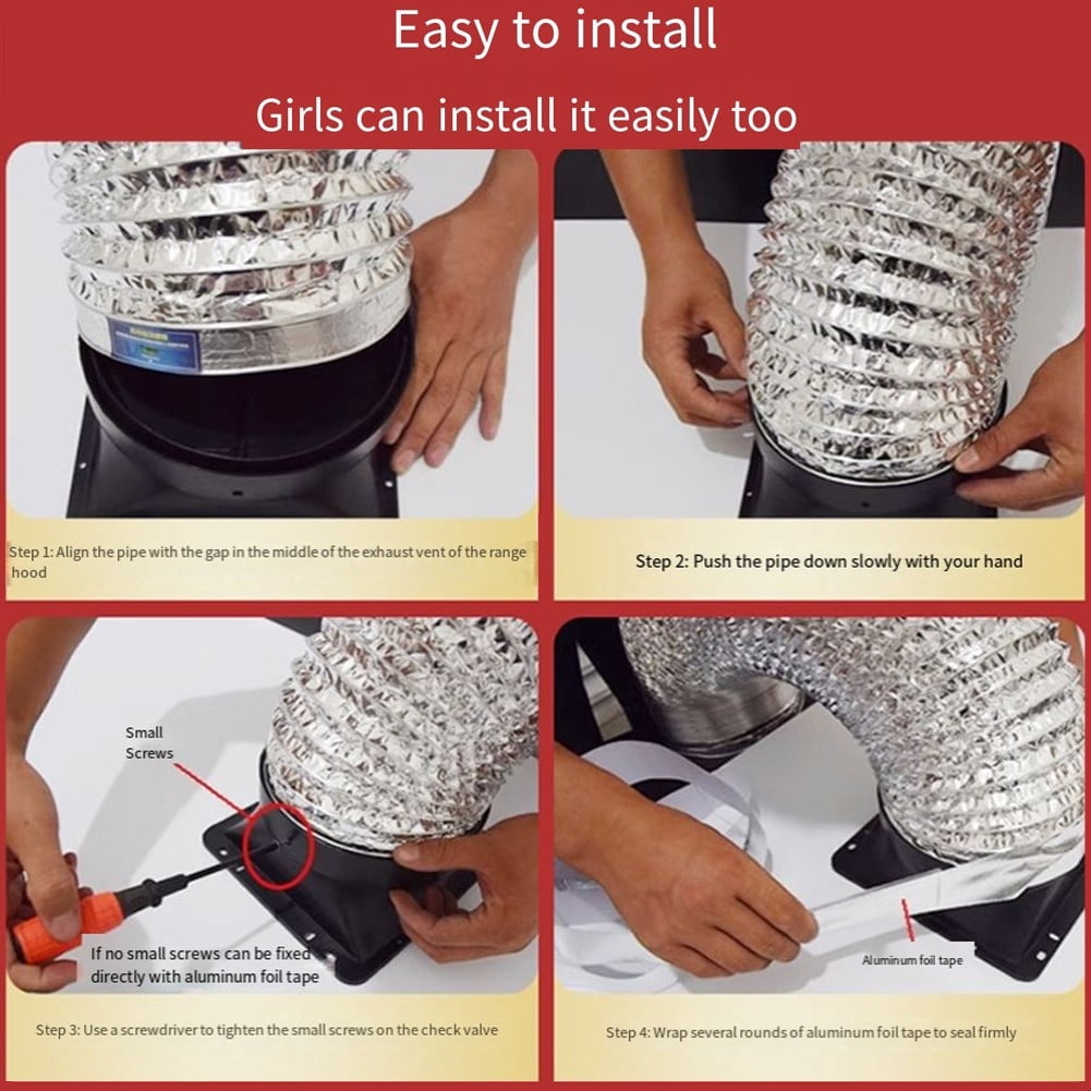 Aluminum Foil Pipe Ventilation Duct Aluminum Foil+steel Wire Flexible ...