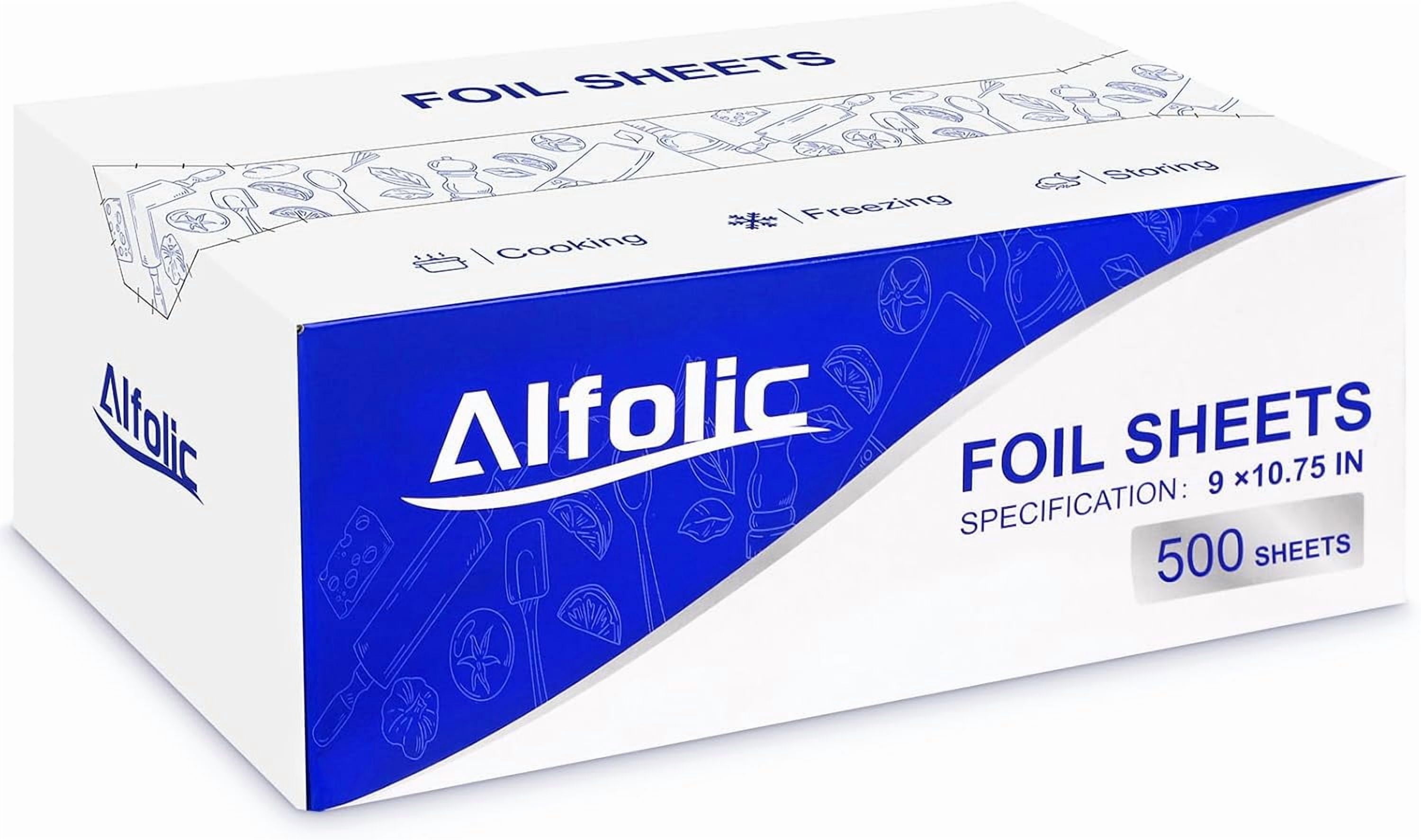 Aluminum Foil Sheets - 9" x 10.75" Pre Cut Tin Foil, Premium Aluminum ...