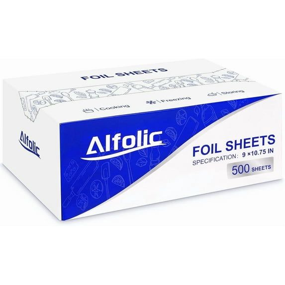 Aluminum Foil Sheets - 9" x 10.75" Pre Cut Tin Foil, Premium Aluminum ...