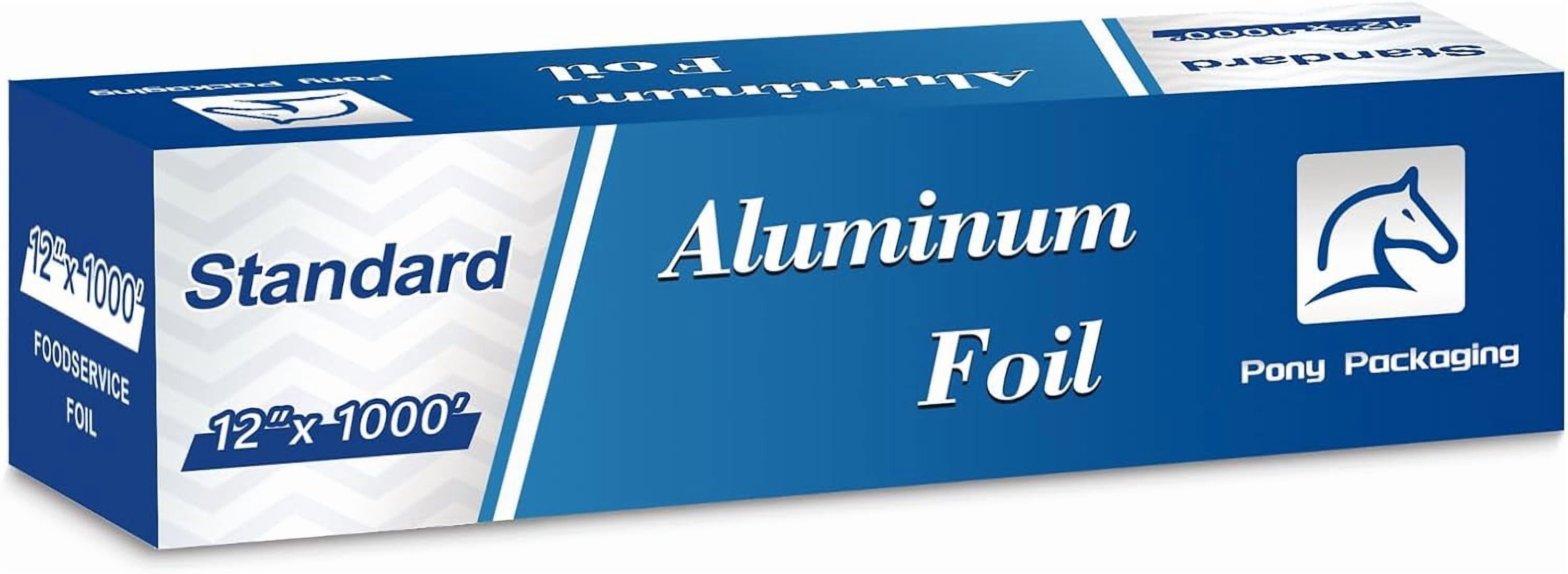 Aluminum Foil Standard 12 inch Wide, 1000 FT Food Safe Wrap for Cooking ...