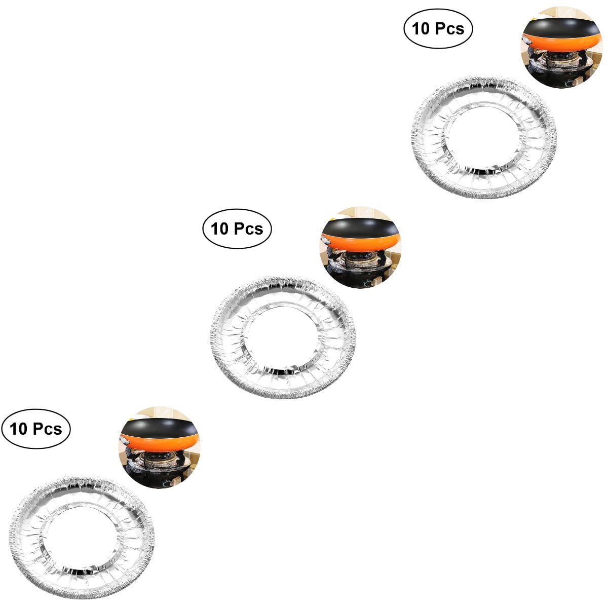 Aluminum Foil Stove Liners Burner Covers Gas Protectors Drip Pans for ...