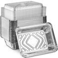 Aluminum Foil Take-Out Containers 50-count 2LB Capacity With Clear Lids ...