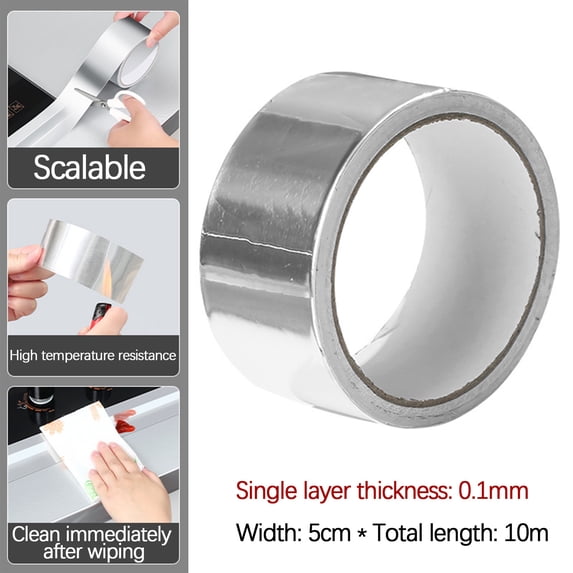 Aluminum Foil Tape for Sealing Sink Stove and Bathtub Edges - Heat ...