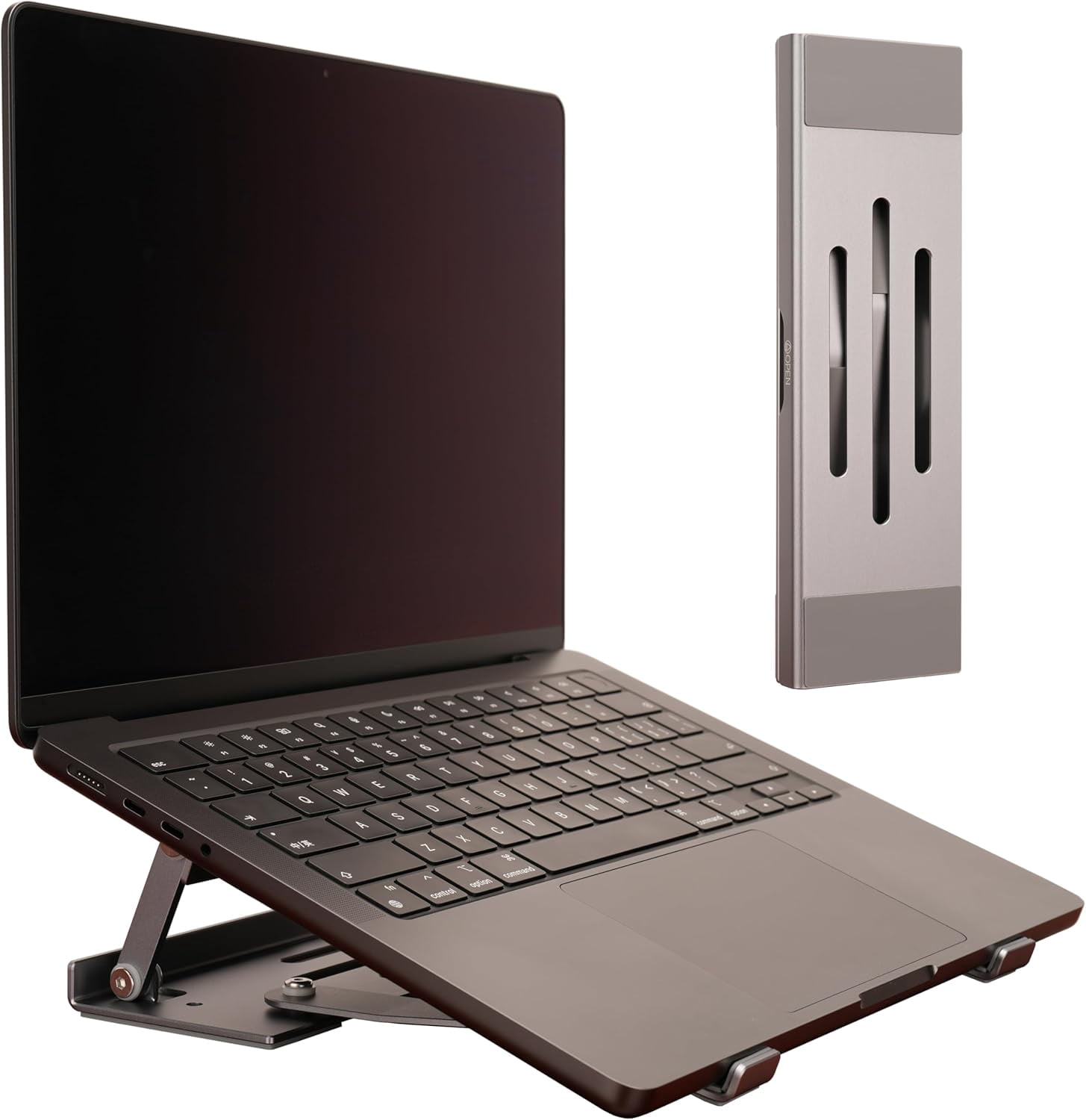 Aluminum Fold & Laptop Riser Stand 3-in-1 Adjustable, Foldable Cooling ...