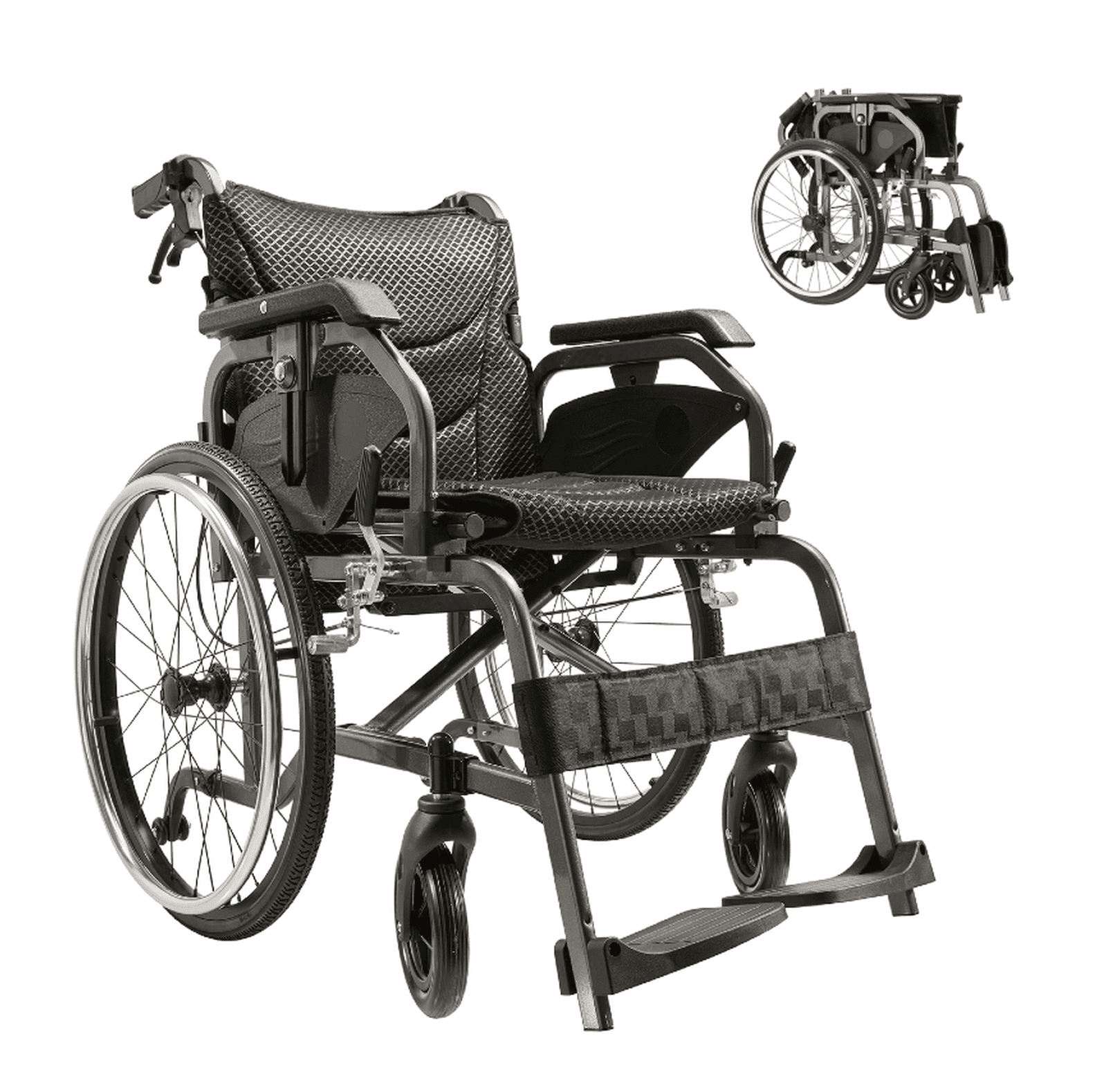 Aluminum Foldable Lightweight Adult Wheelchair, New Square Tube Design ...
