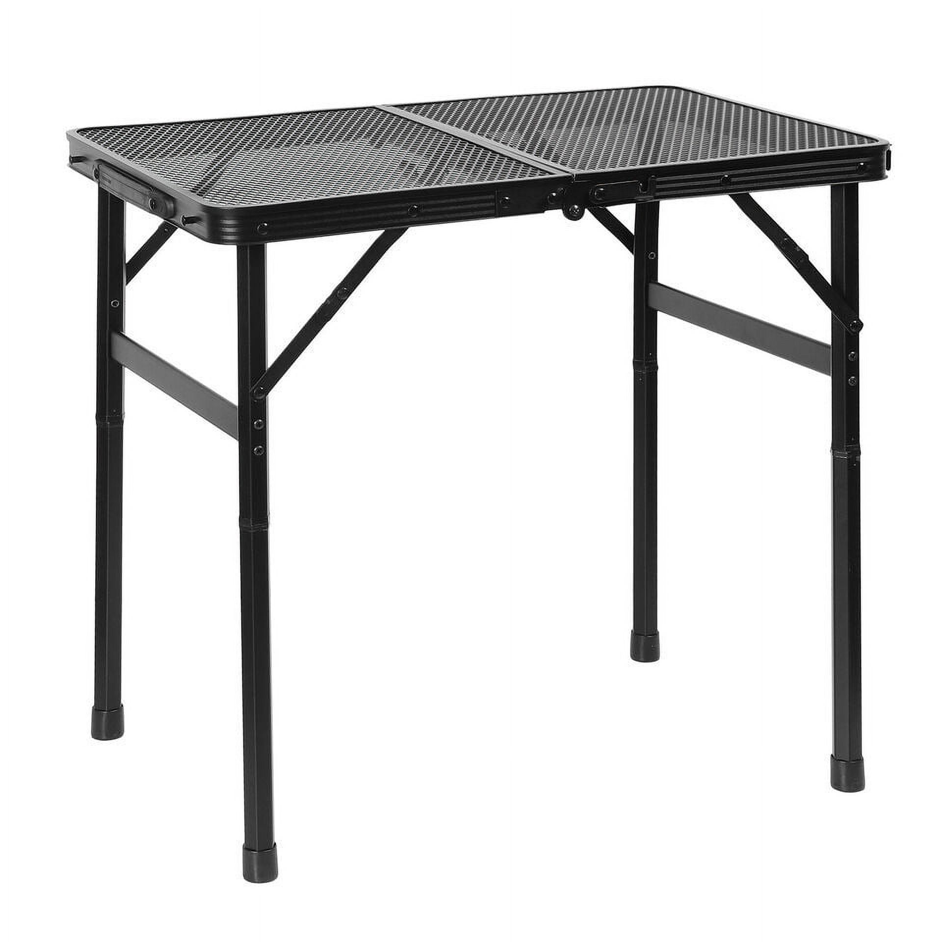 Aluminum Folding Camping Table Outdoor Portable Grill Table Adjustable ...