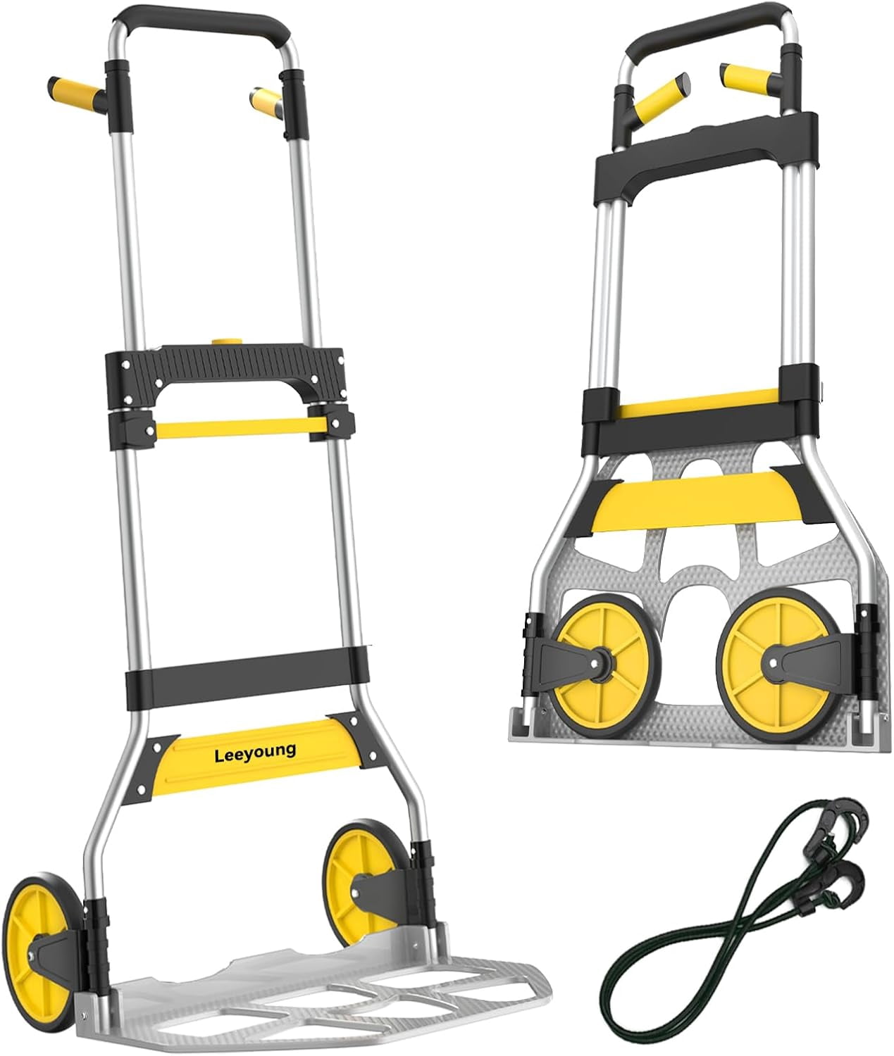 Aluminum Folding Hand Truck 309lb Capacity - Collapsible Dolly Cart ...