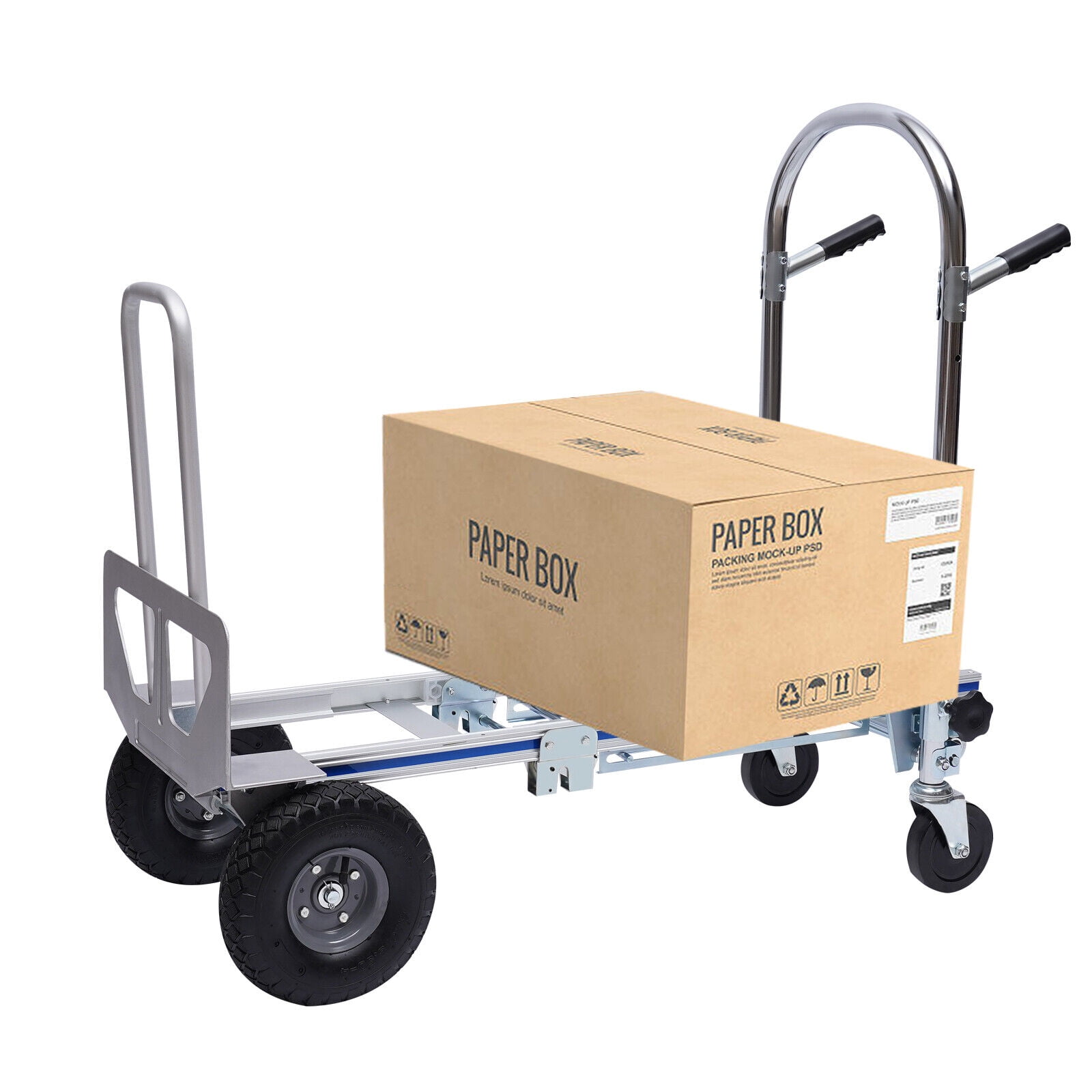 Aluminum Folding Hand Truck Dolly Cart w/ Wheels Luggage Cart Trolley ...