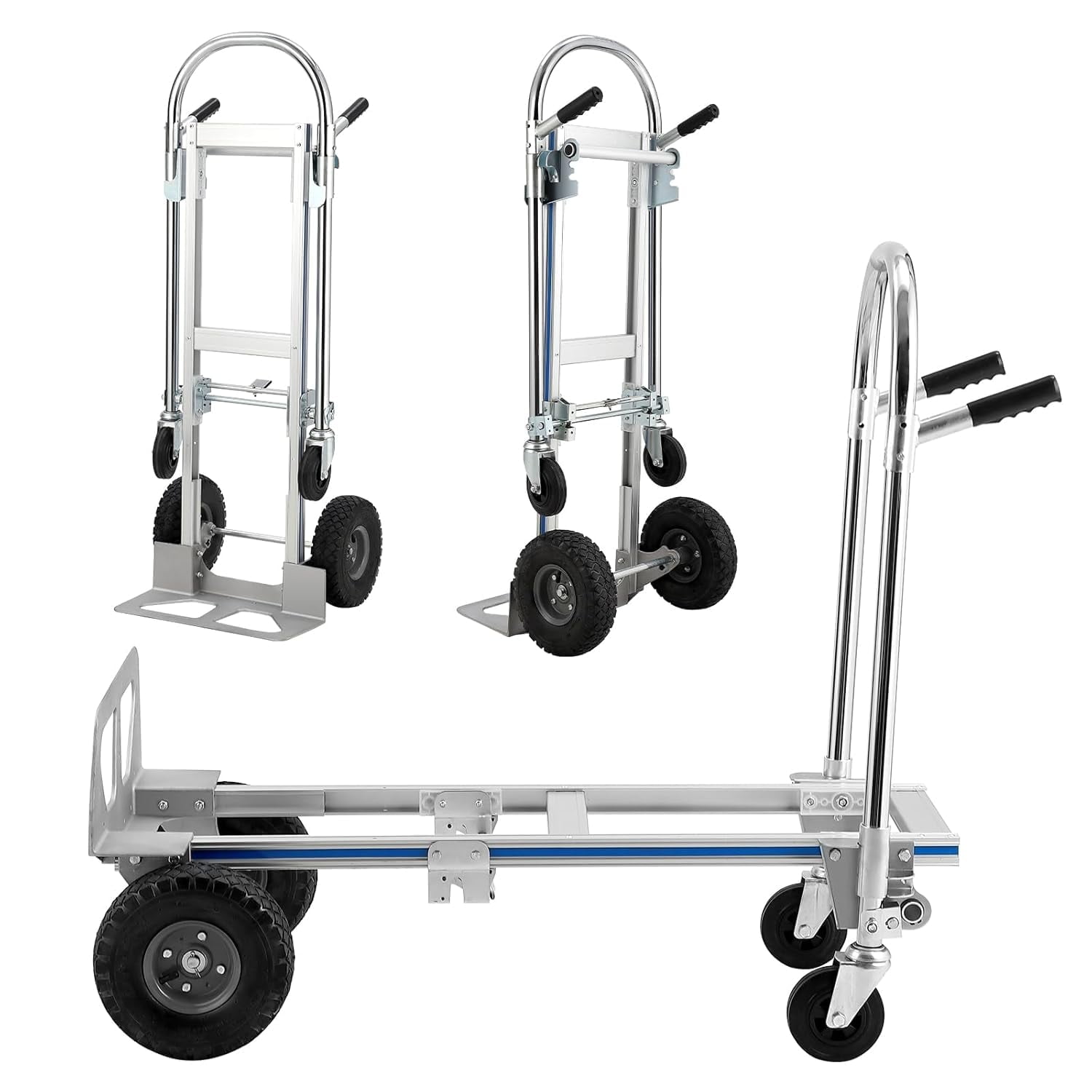 Aluminum Folding Hand Truck Heavy Duty Carrying, Industrial Collapsible ...