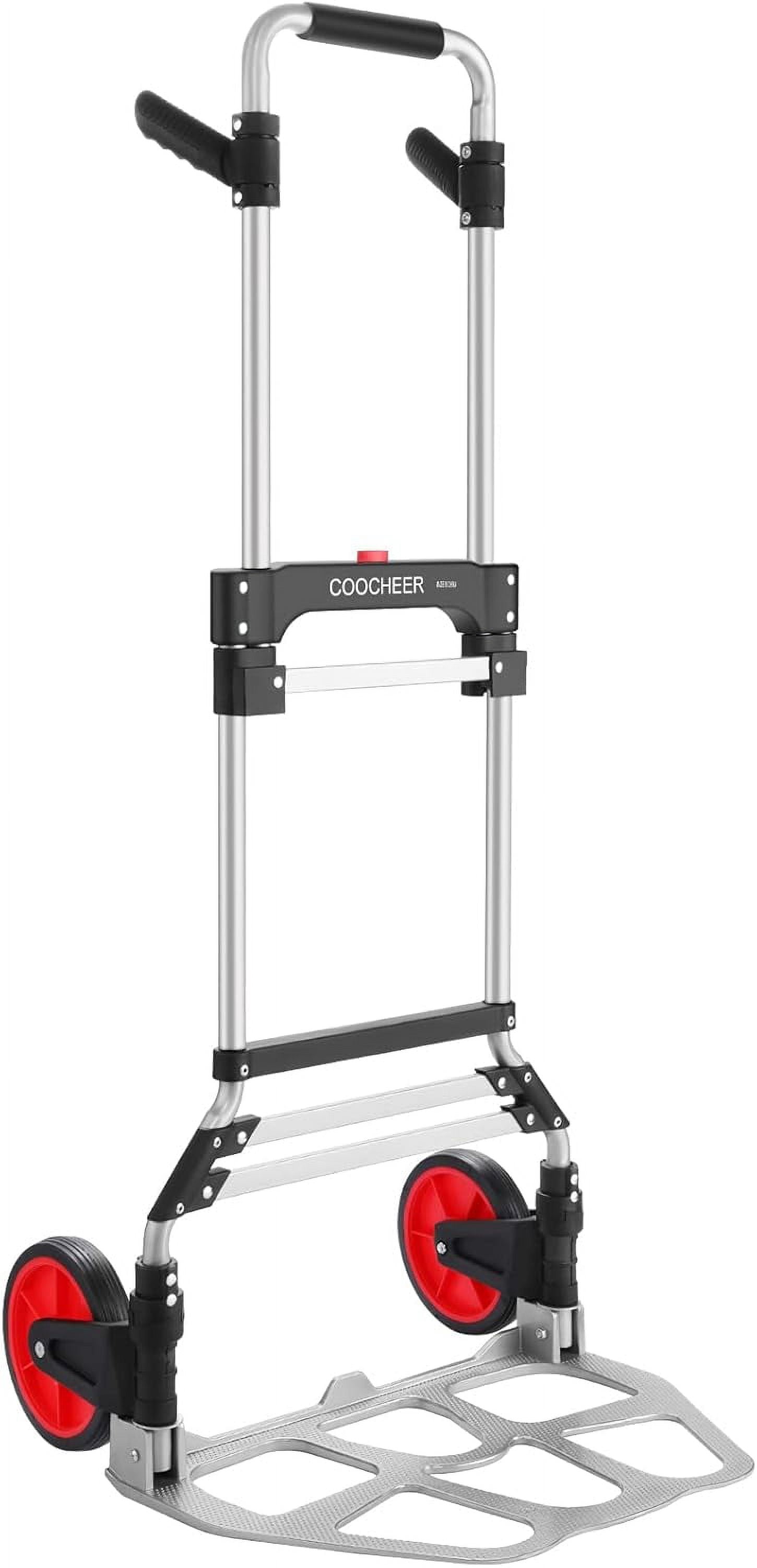 Aluminum Folding Hand Truck and Dolly, 220lbs Capacity, Cart Ideal for ...
