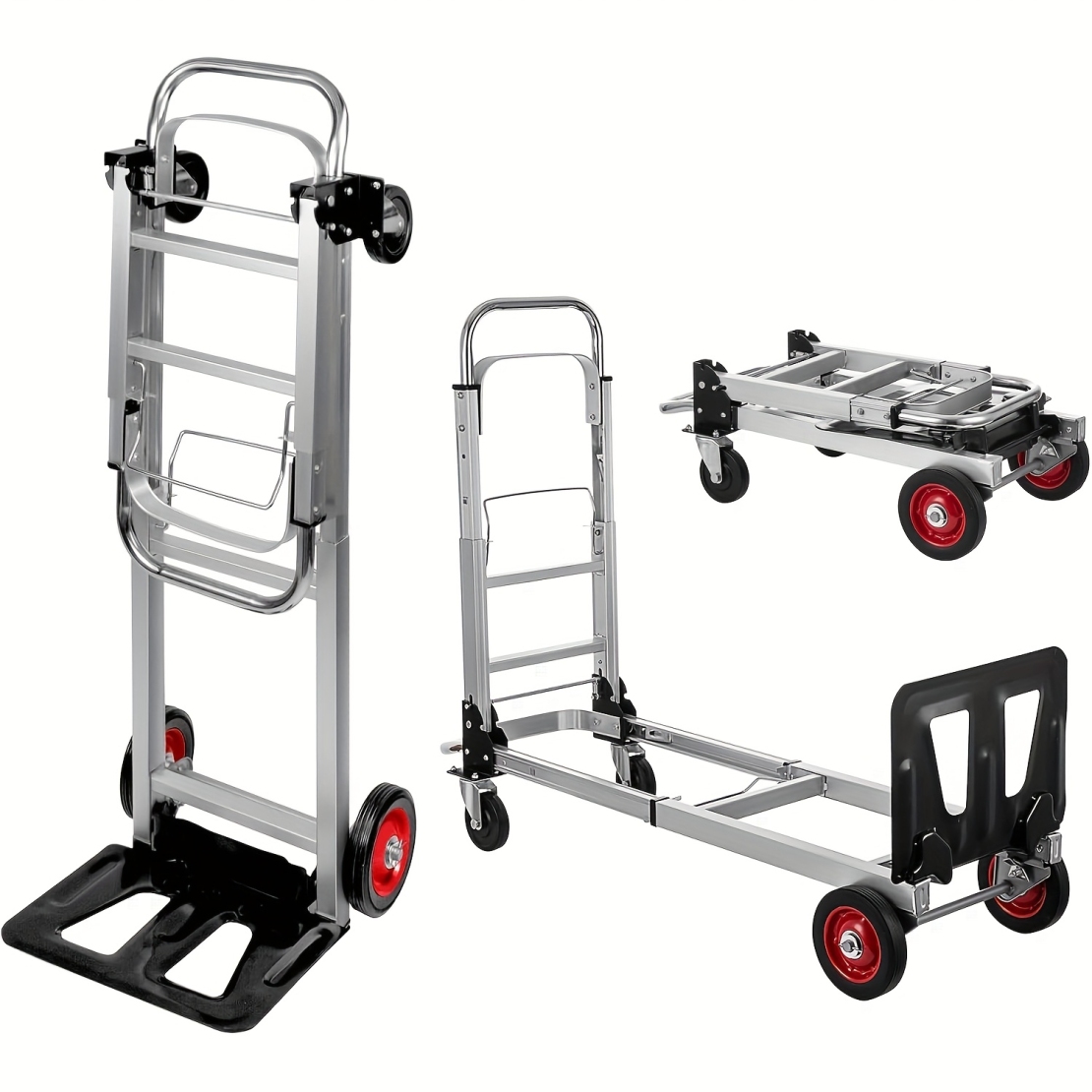 Aluminum Folding Handcart,400LB Capacity, Heavy Duty Industrial ...
