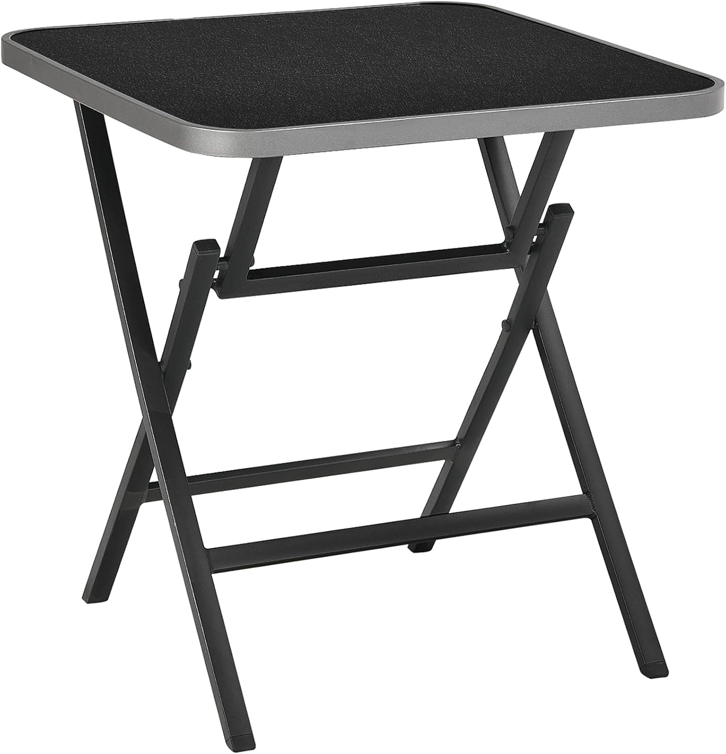 Aluminum Folding Patio Table, Square Dining Table Portable Bistro Table ...