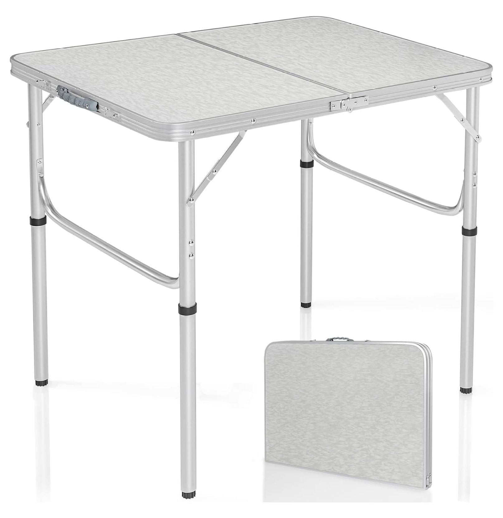 Aluminum Folding Table 3 Feet Adjustable Height, Lightweight and ...