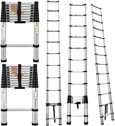 Aluminum Folding Telescopic Ladder Step Ladders Extendable, Telescopic ...